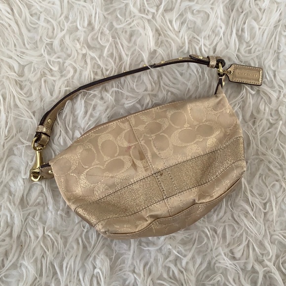 Coach | Bags | Coach Gold Glitter Handbag | Poshmark